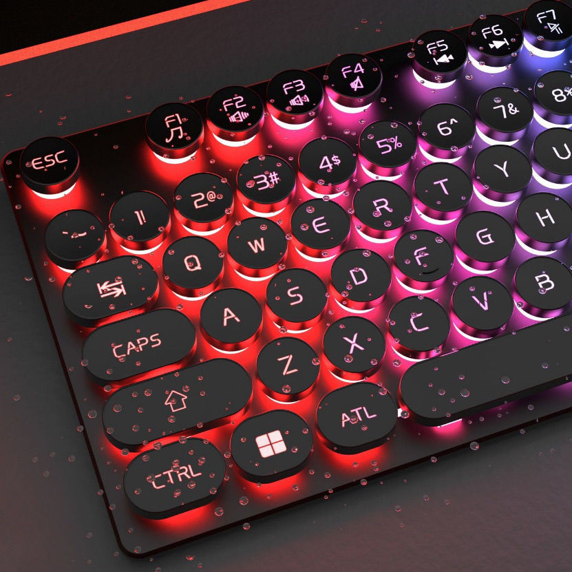 48 hours Wall retro punk mechanical feel wired keybo48 hours Delivery ...