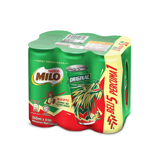MILO ACTIV-GO CAN (5+1) X 240ML – READY STOCK – ENERGY BOOST ON THE GO ...