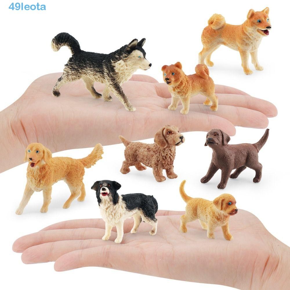 LEOTA Dog Animals Model, Puppy Figures Golden Retriever Mini Dog ...