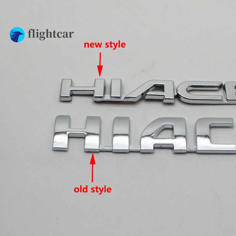 flightcar One Piece Car Stickers Logo Hiace Chrome Rear Tailgate Emblem ...