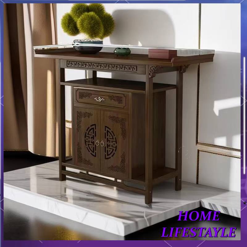 Chinese Style Console Entrance Table God of Wealth Worship Table Solid ...