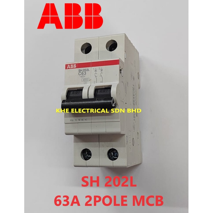 ABB MCB SH202L 2 Pole 4.5kA 40A/63A Circuit Breaker | Shopee Malaysia