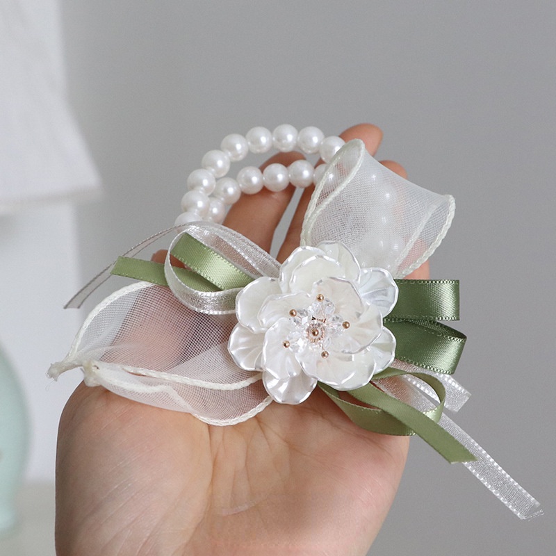 Wrist Corsage for Bridesmaids Wedding, Artificial Bridal Brooch Pin ...
