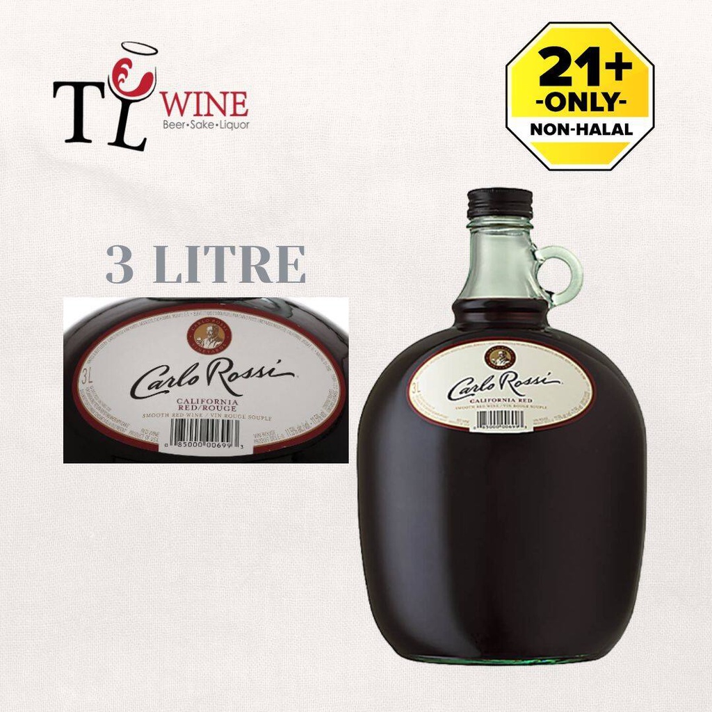 Carlo Rossi California 3L red wine (100% ORIGINAL Duty paid) (Product ...