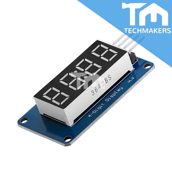 TM1637 Based 4 Digit 7 Seven Segment 0.36 in LED Display Module Board ...