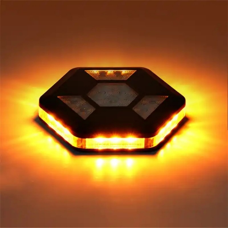 360 Degree Rotating LED Magnetic Warning Light Flashing Rechargeable ...