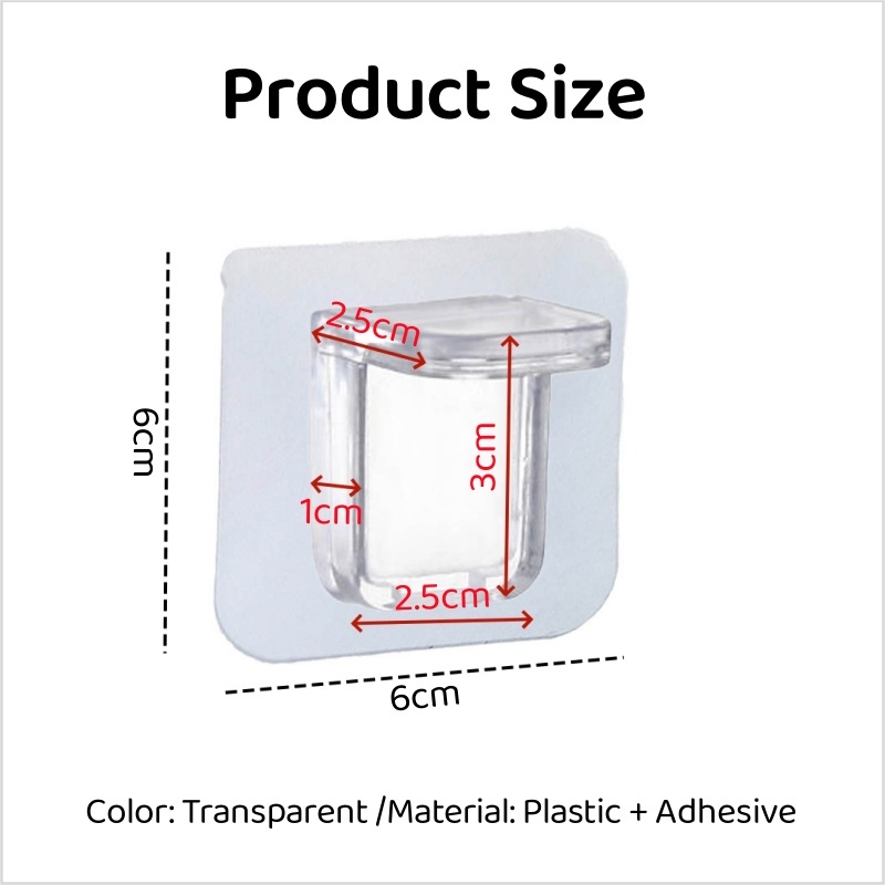 Daily Like | Upgraded Shelf Support Adhesive Wall Hooks Screw Clapboard ...