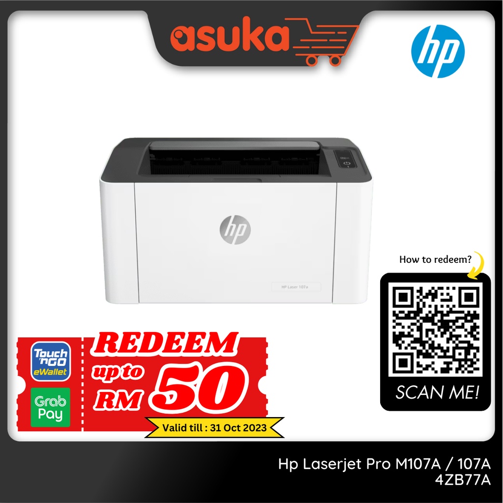Hp Laserjet Pro M107A / 107A Mono Laserjet Printer (Print) 4ZB77A ...