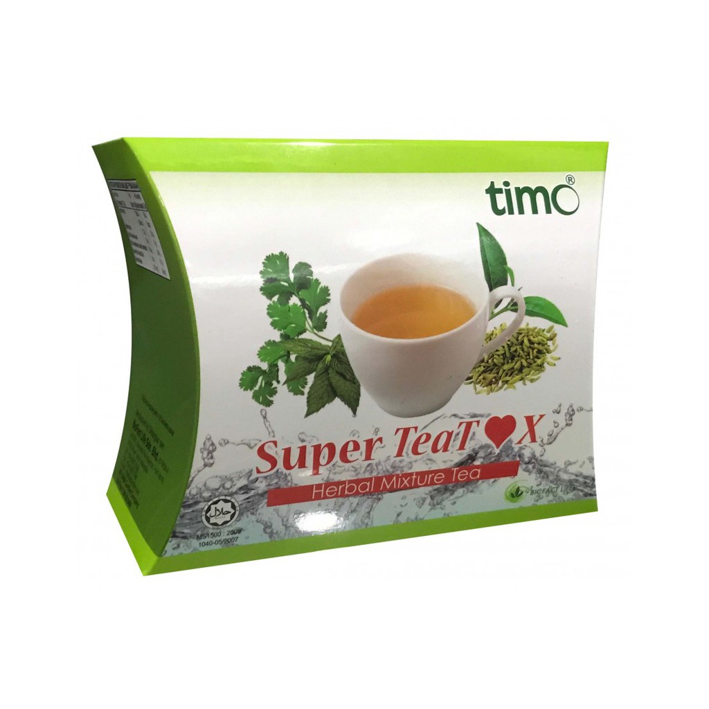 Timo Super TeaTox Herbal Mixture tea (1.25g x 10 sac) | Shopee Malaysia