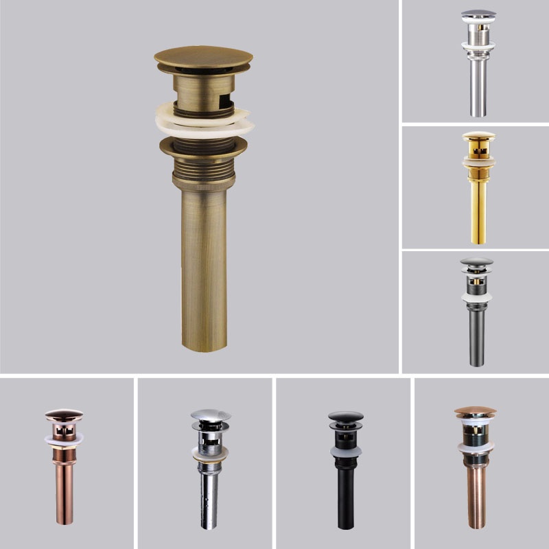 8 Colors to choose from Brass Large round cap Pop Up Bathroom Sink ...