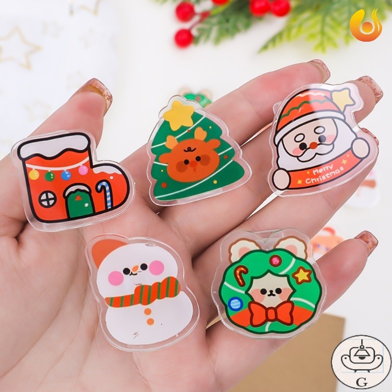 GS Christmas Element Acrylic Paper Holder Note Clips / Xmas Cute Photo ...