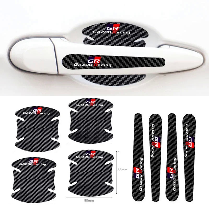 Car Carbon Fiber Handle Protective Film Sticker For Toyota GR Gazoo ...