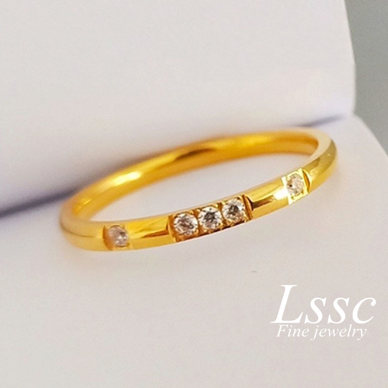 Diamond Ring for Woman No Fading Cincin Perempuan Stainless Steel ...