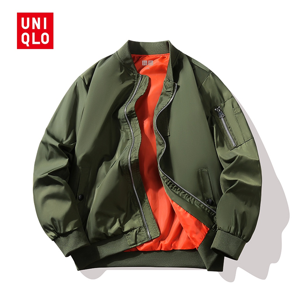 Uniqlo Men's Bomber Jacket Spring and Winter Men's Casual Simple ...