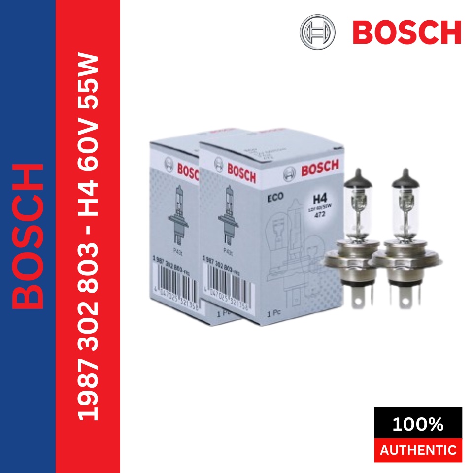 1987 302 803 - 12V 60/55W Bosch Headlamp HeadLight H4 Light Bulbs for ...