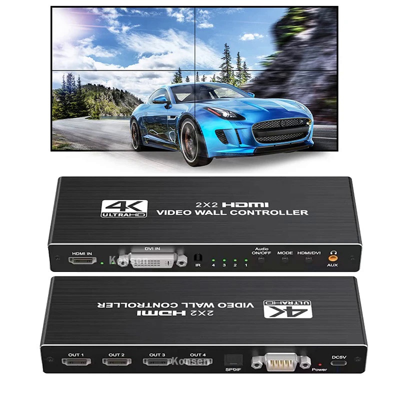 2x2 1080P HDMI Video Wall Controller - Multi-Screen Processor for 1x2 ...