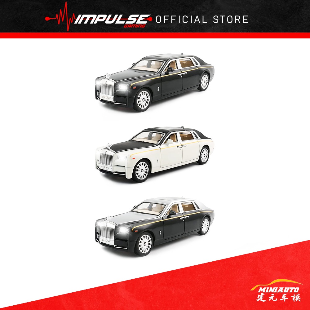MiniAuto 1:24 Rolls-Royce Phantom Maisha Rui Customized Version - Black / Black&Silver / Black ...