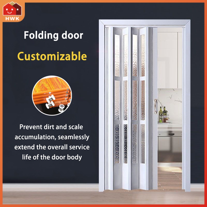 Folding door aluminum alloy kitchen sliding door partition living room ...