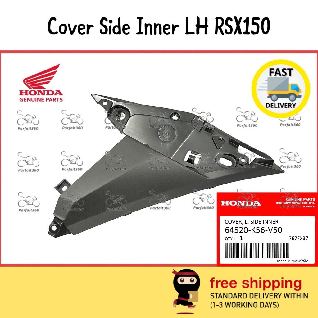 64520-K56-V50 HONDA RSX150 Cover Black Side Inner LH Left / Sisi Inner ...