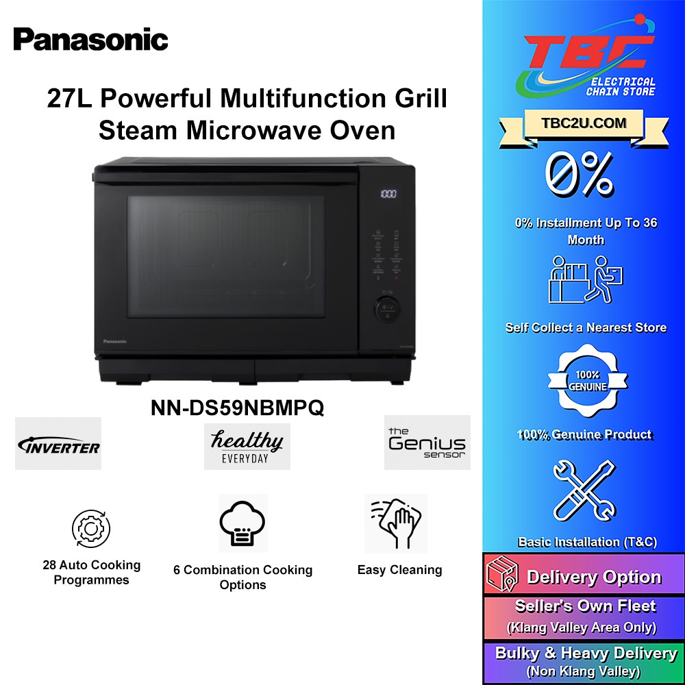 PANASONIC 27L POWERFUL MULTIFUNCTION GRILL STEAM MICROWAVE OVEN | NN ...