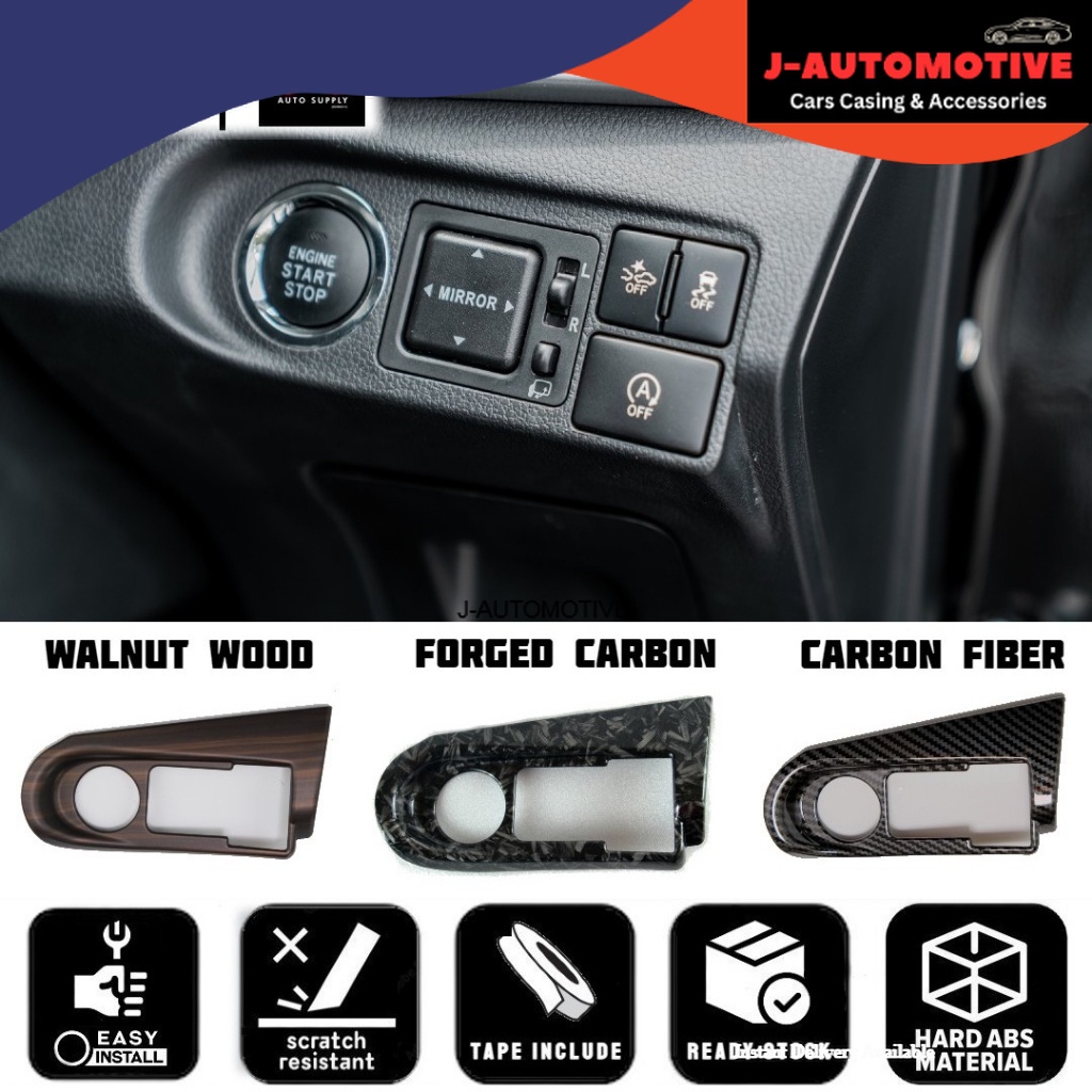Perodua Bezza Interior Accessories Carbon Fiber Forged Walnut wood ...