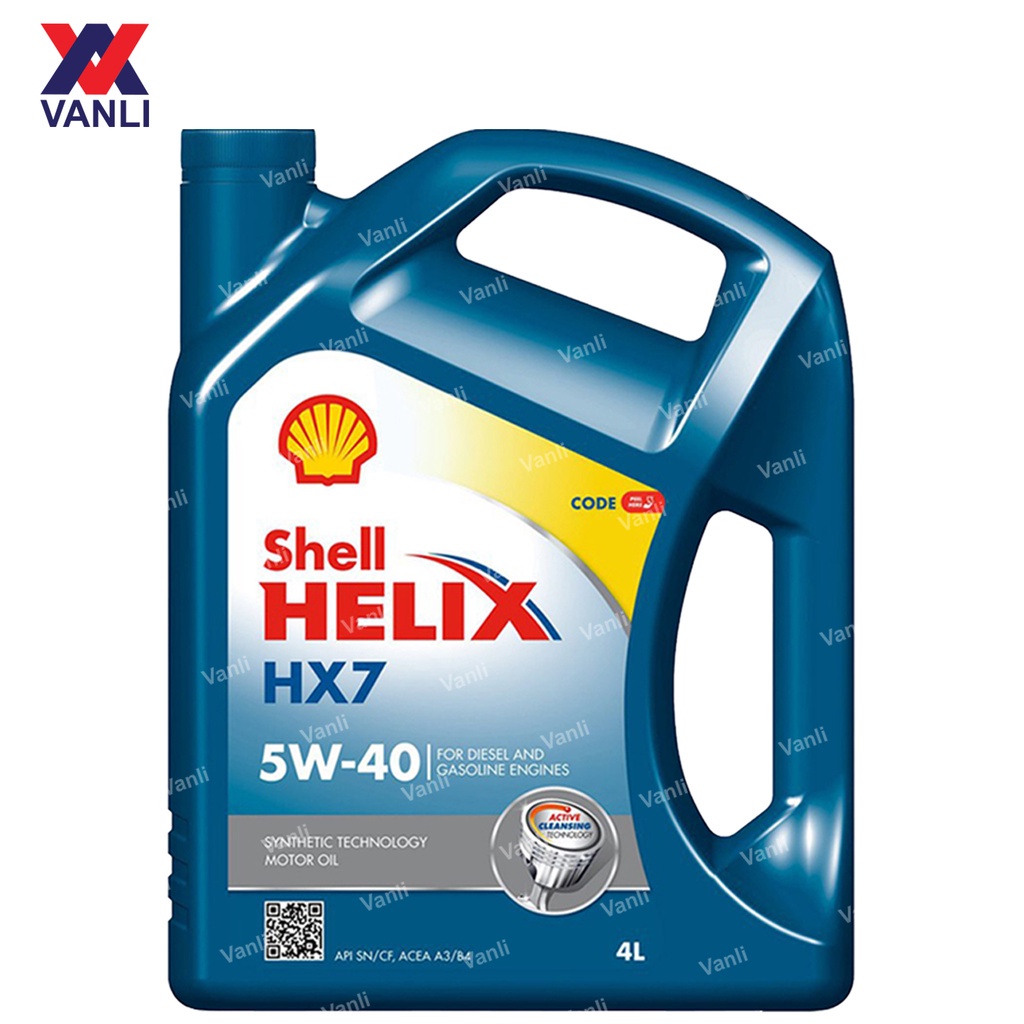 Shell Helix HX7 Semi Synthetic Engine Oil 10W40 / 5W40 / 5W30 4L For ...