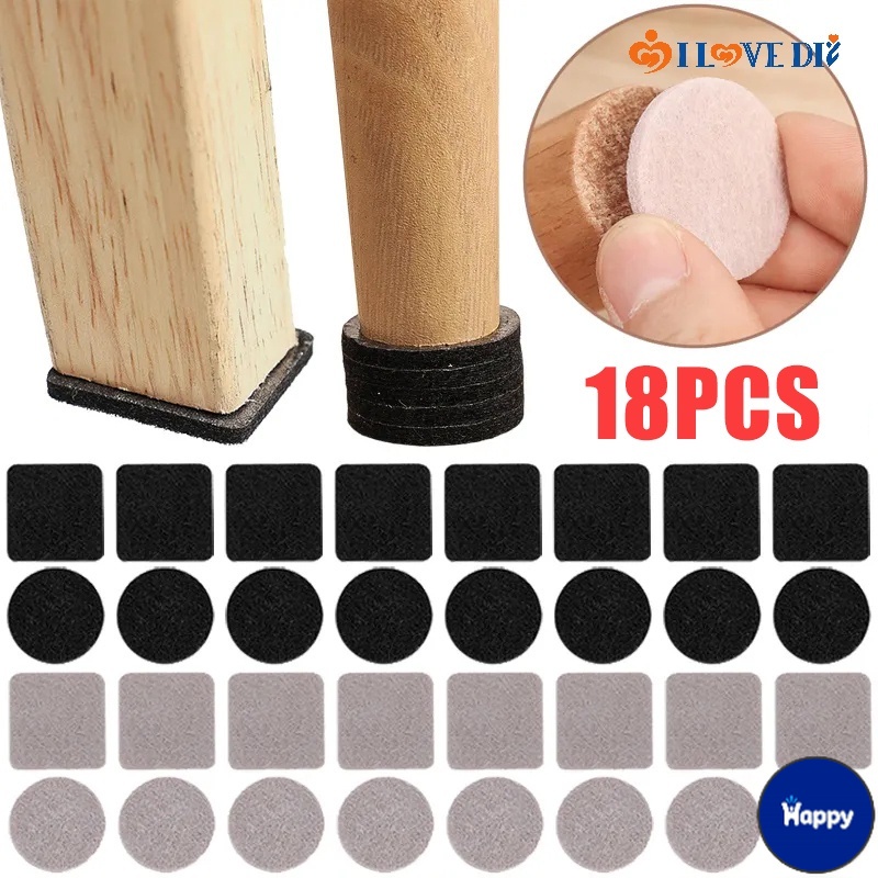 HS 1 Sheet Self Adhesive Anti-Slip Chair Leg Pads/ Table Sofa Leg Felt ...