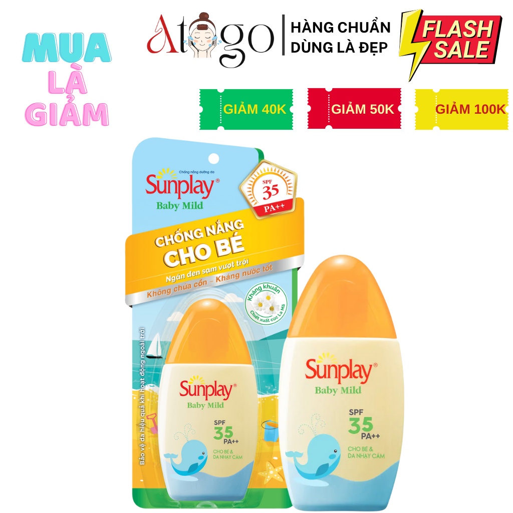 Sunplay Baby Mild Spf 35, Pa+ + Sensitive Skin And Baby Milk 30g ...