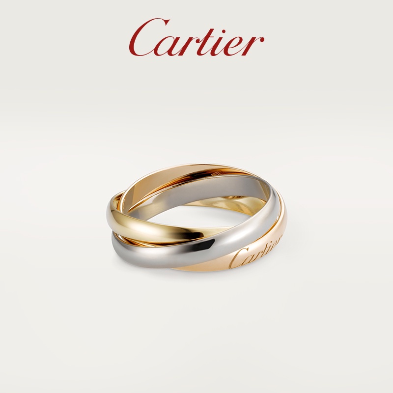 Car*tiers Trinity Series Collection 18K Rose Gold Three Rings Women ...