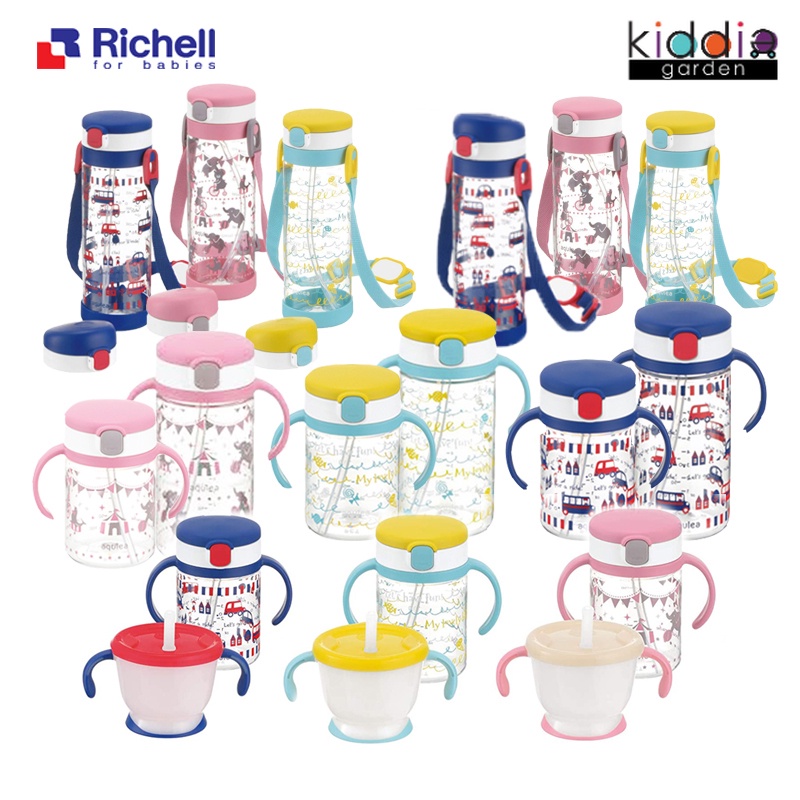 Richell Babies AQ Series Straw Training Mug / Straw Mug / Straw Bottle ...