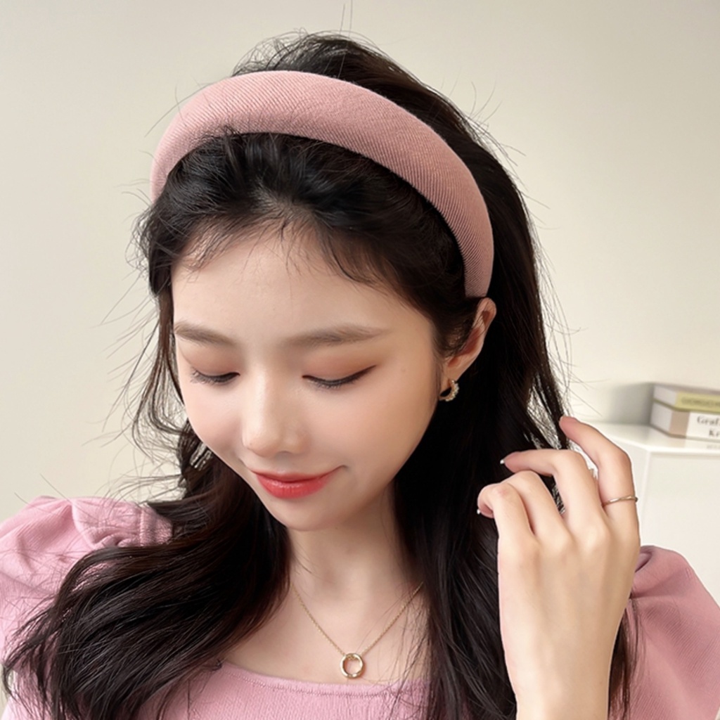 ACT STUDIO Retro Thick Red Wide Padded Sponge Hairband Y2K Headband Hair Accessories Hair Band ...