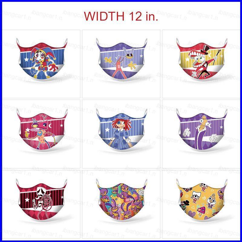 YB The Amazing Digital Circus Printed mask Full color cartoon cute dust ...