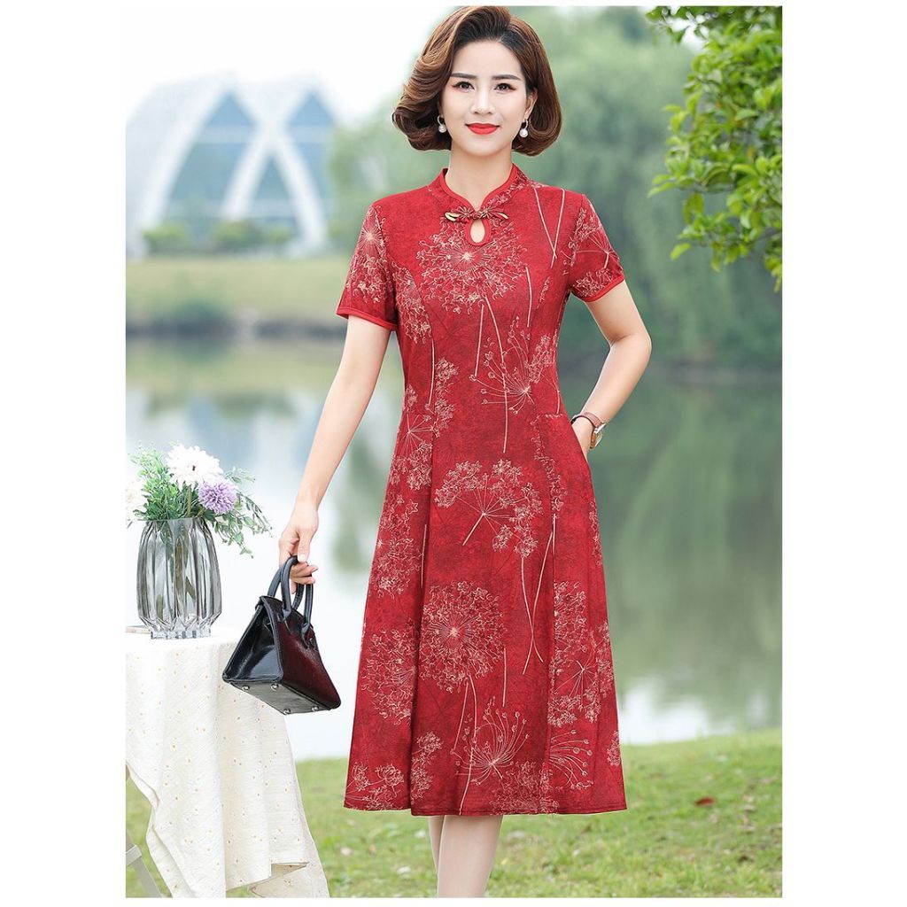 Yz- Plus Size CheongSam Modified Cheongsam Women Traditional Costume ...