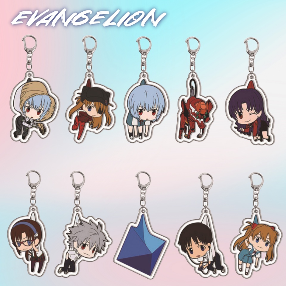 Anime Neon Genesis Evangelion Keychains Acrylic EVA Game AYANAMI REI ...