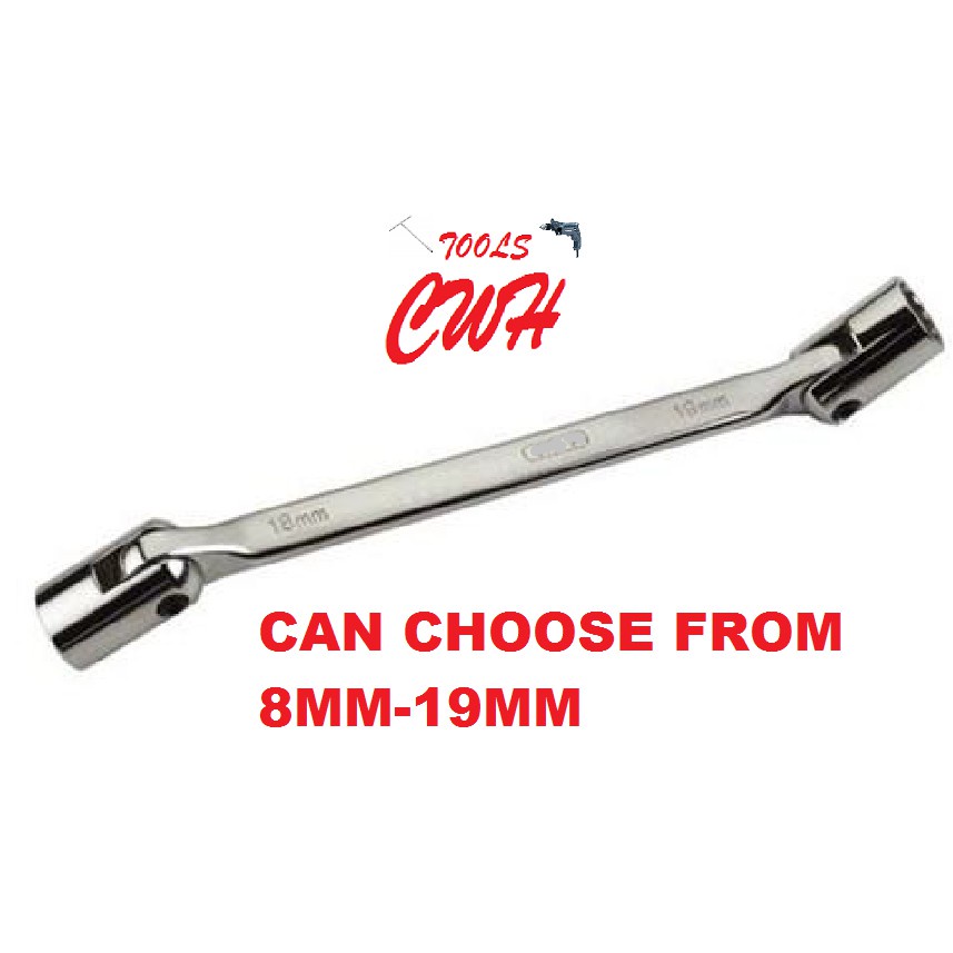 8-19MM PRC DOUBLE FLEXIBLE SOCKET WRENCH SWIVEL HEAD SPANNER SPANA ...