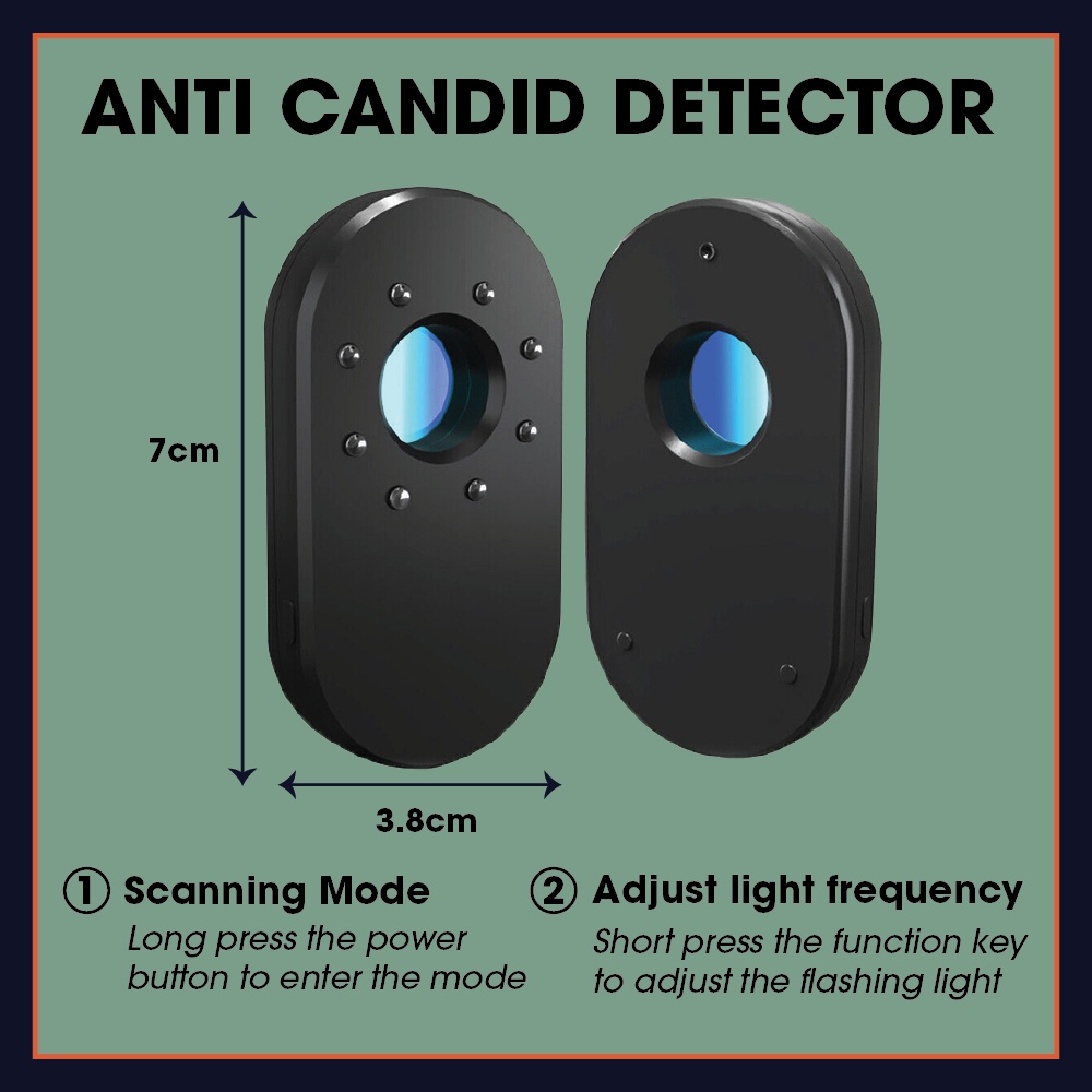 Hidden Camera Detector Pengesan Camera Tersembunyi Anti Spy Camera Infrared Detector For Hidden ...