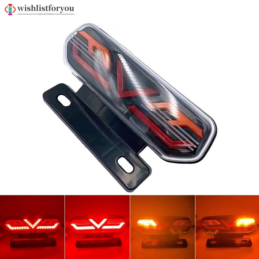 Wishlistforyou 12V LED Motorcycle Rear Lights Brake Light Motorbike ...