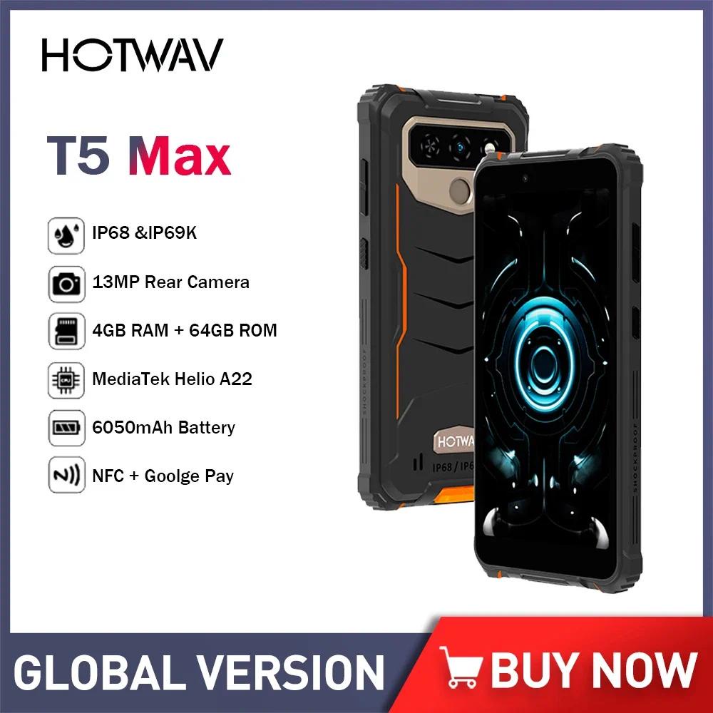 HOTWAV T5 Max 4G Rugged Smartphone Android 13 6.0 Inch Screen 4GB 64GB 6050mAh Massive Battery ...