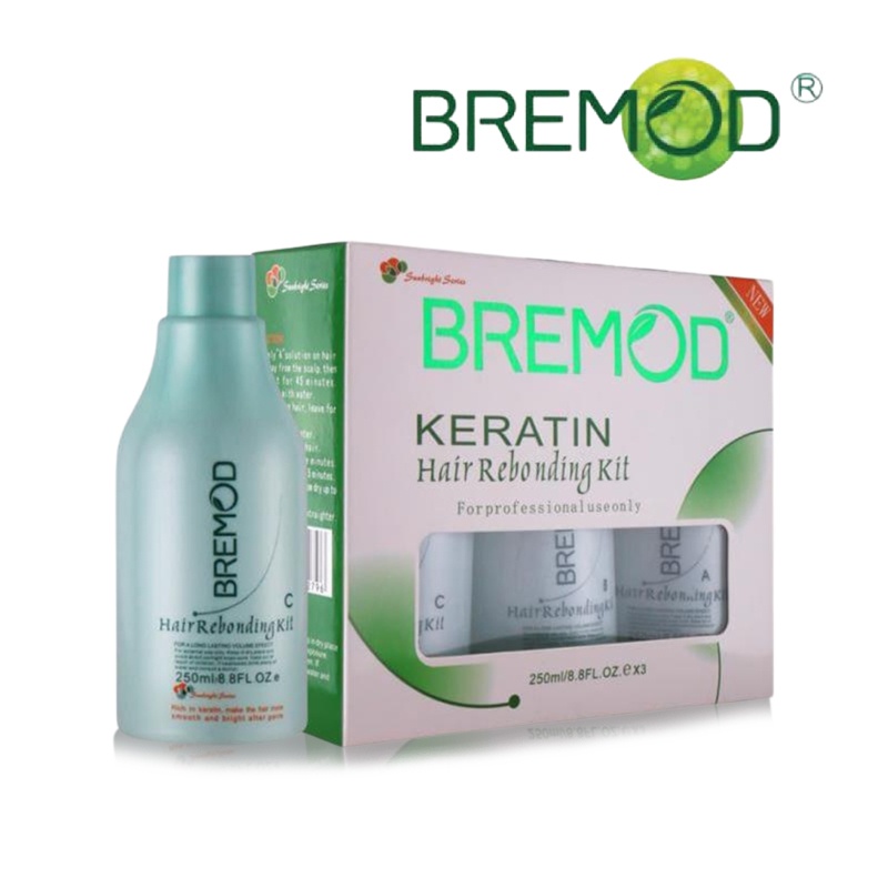 BREMOD KERATIN Hair Rebonding Kit/Ubat Luruskan Rambut (250ml) | Shopee ...
