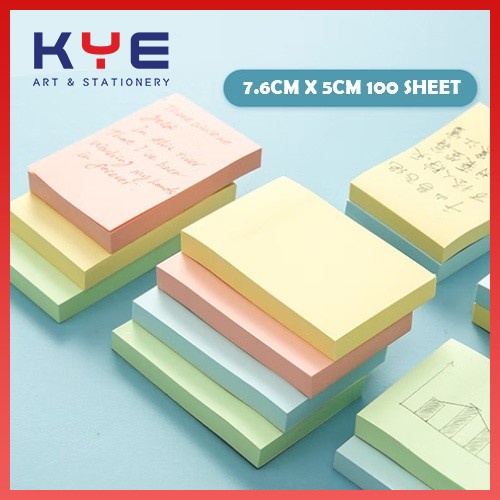 Stick Note Pad Colour 2" X 3" , 76mm X 50mm / Colorful Notepad Memo Pad ...