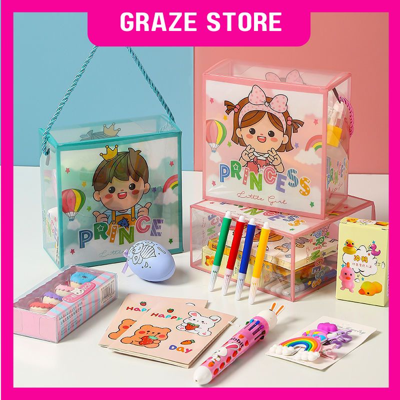 PVC Children Birthday Gift Goodies Box Party Box Kids Present Box Kotak ...