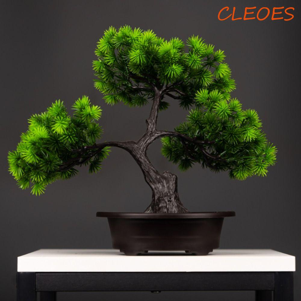 CLEOES Simulation Pine Tree, Handmade Plastic Artificial Pine Plants ...
