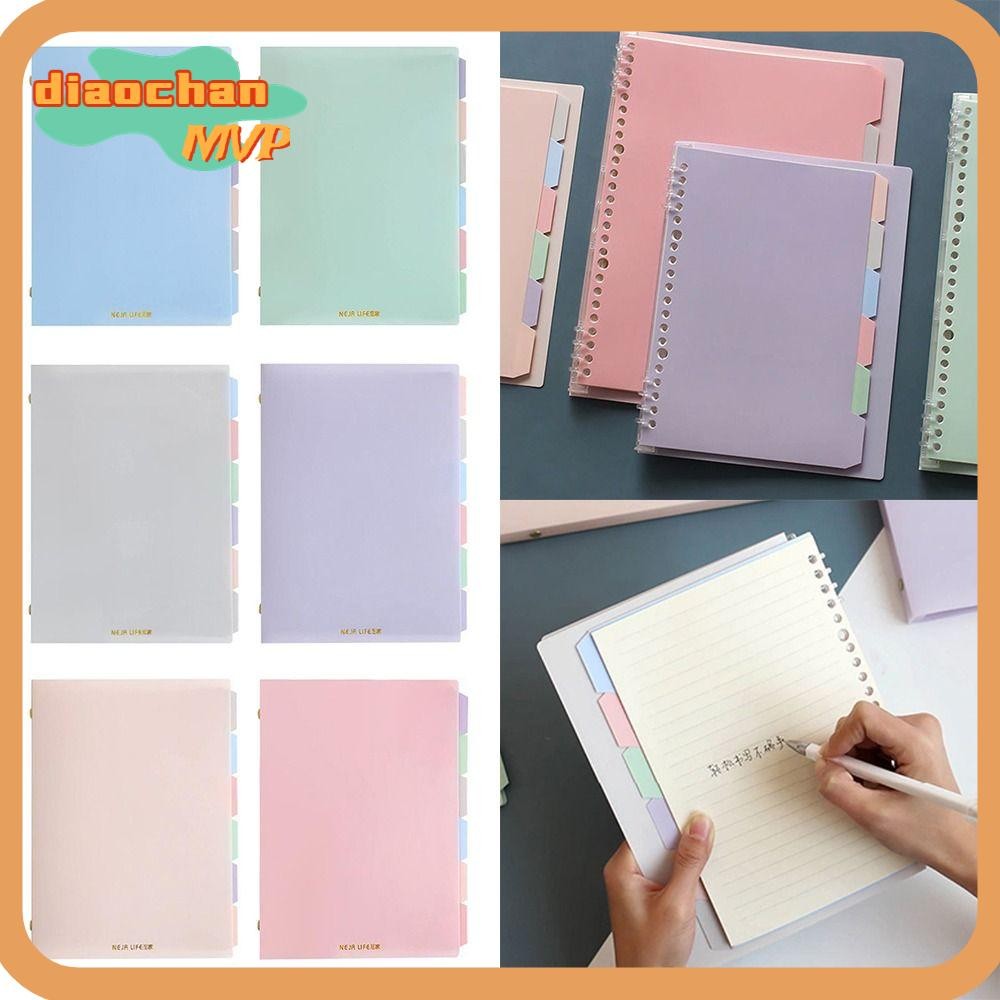 DIACHAMY A5 Binder Notebook, Pastel Color with Pastel Index Divider ...