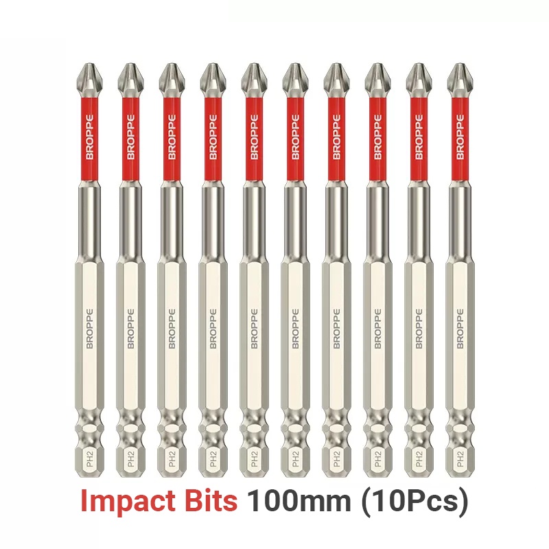 Impact Magnetic Phillips Screwdriver Bit PH2 #2 Insert Bits Anti-Slip ...