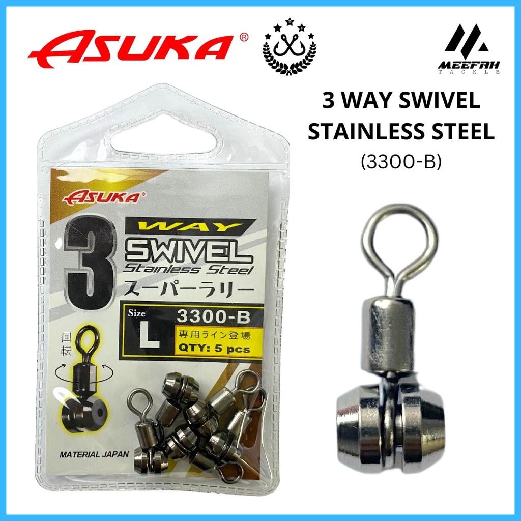 Asuka - 3 Way Swivel 3300-B - Fishing Snap & Swivel Kili Pancing ...