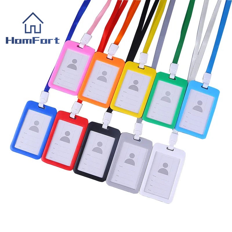 1PC Color Plastic Transparent Card Set ID Card Holder Double-Sided ...