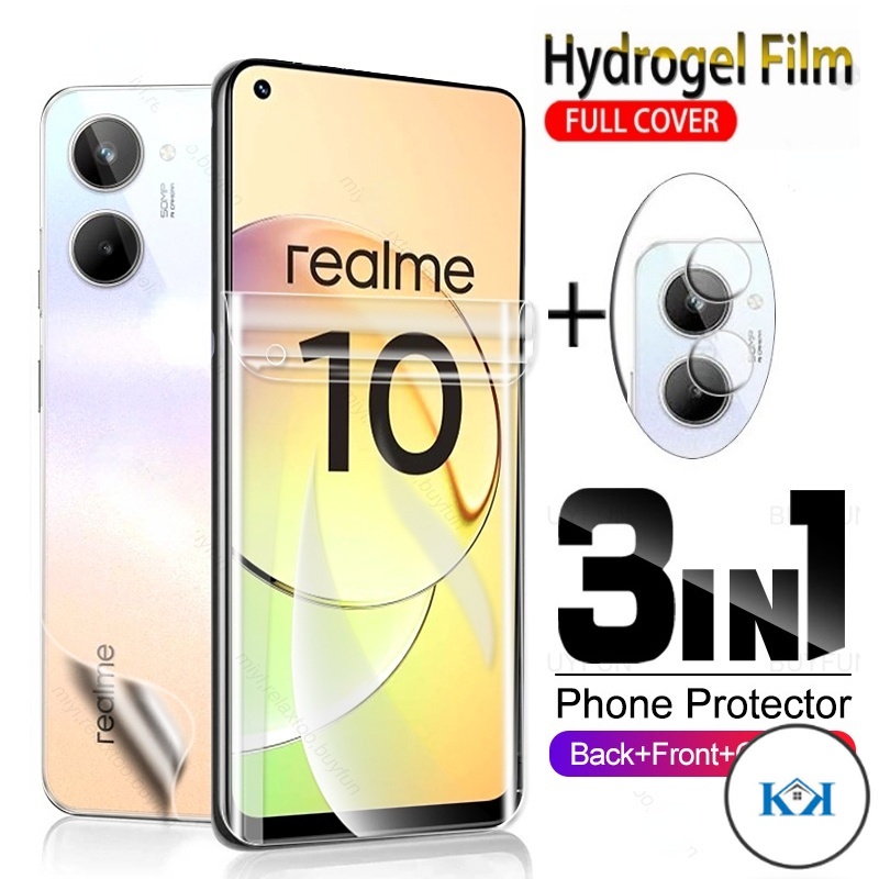 KK 3in1 Front Back Full Cover Protection Hydrogel Film For Realme 10 Realme10 10Pro 10Pro+ 10 ...