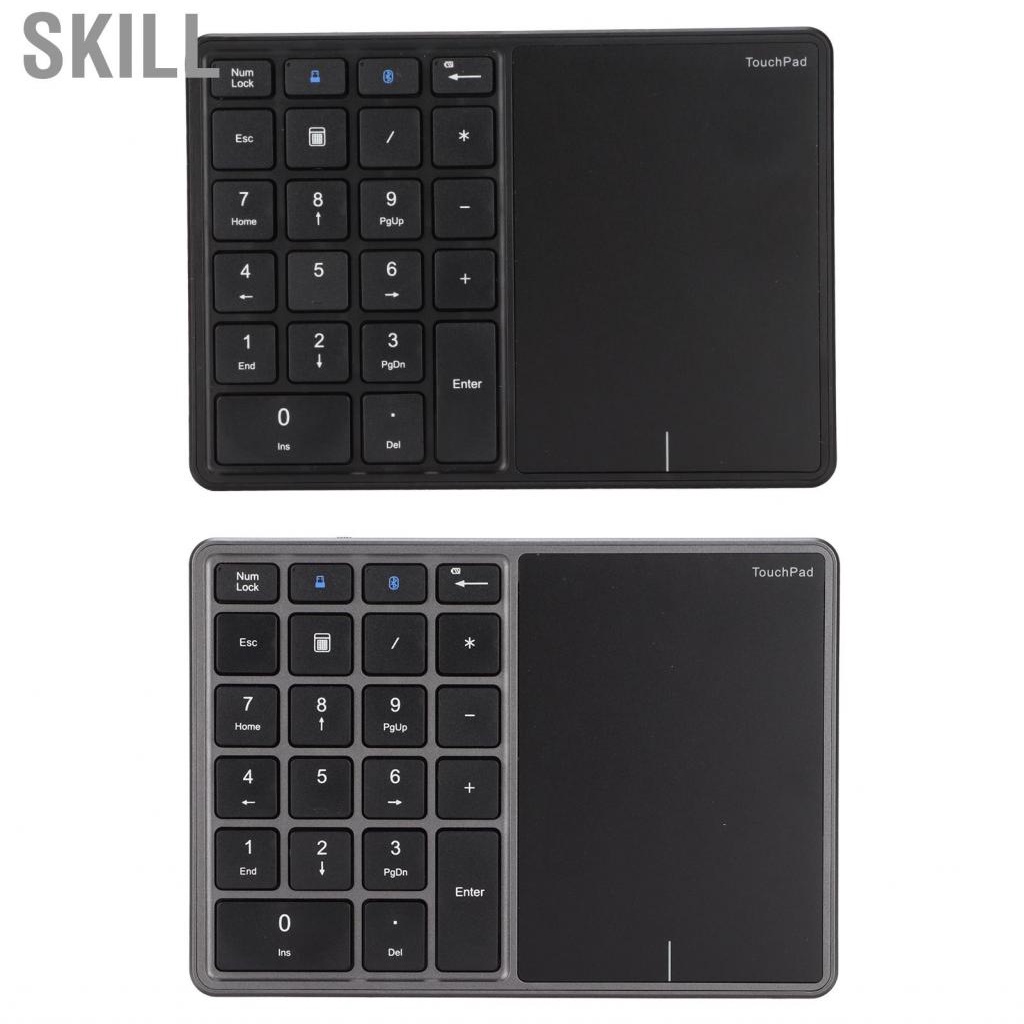 Skill 2 In 1 Number Pad Touchpad 22 Keys BT4.2 2.4G Type C Charg NEW ...