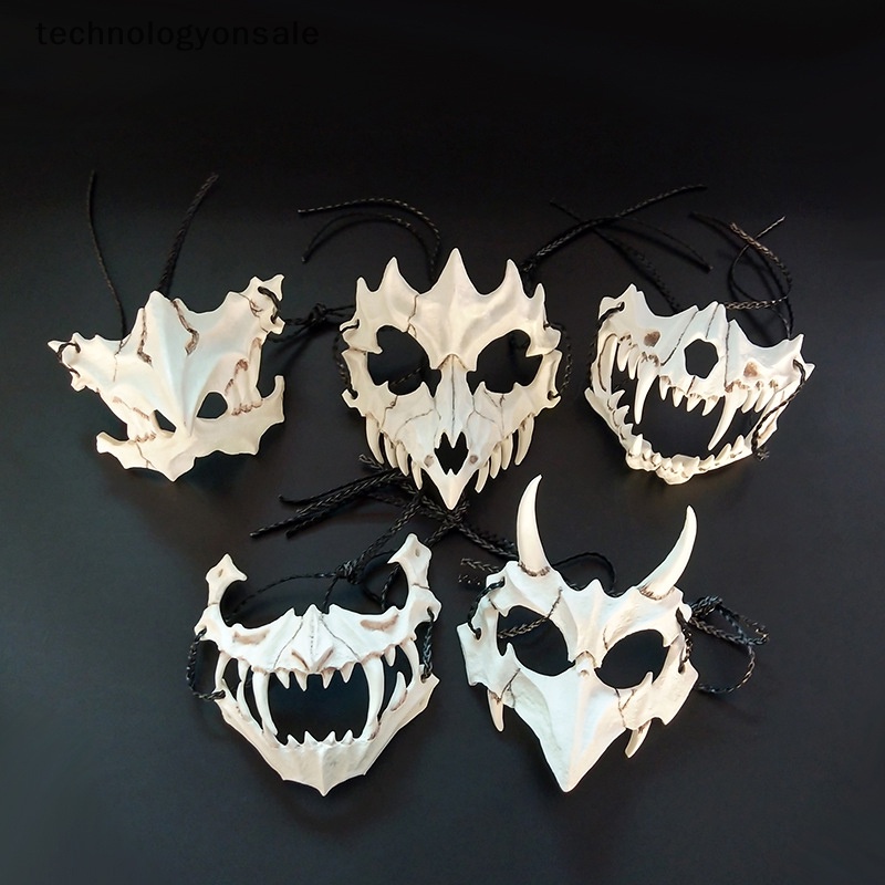 [technologyonsale] Party Skull Mask Long Teeth Demon Skeleton Half Face ...