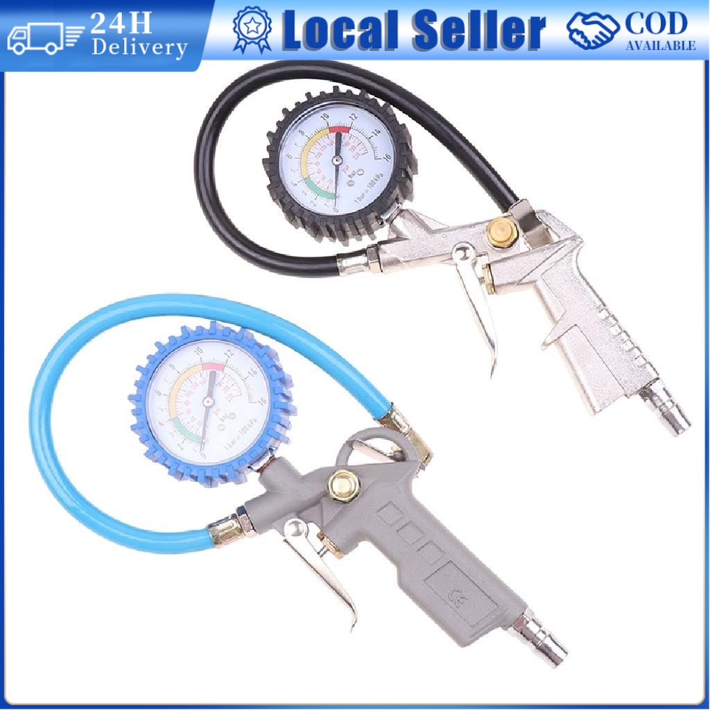 Tire Inflator Gauge Tester Manometer Mechanical Hydraulic Digital LCD ...